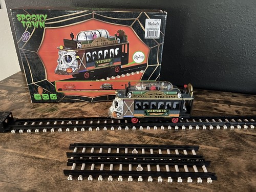 RARE! Lemax SPOOKY TOWN Jekyll & Hyde Line WRETCHED TROLLEY Halloween ...