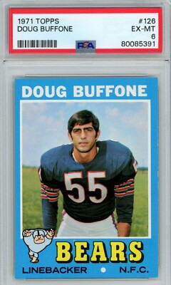 1971 Topps Doug Buffone Chicago Bears #126 NFL PSA 6 EX-MT | eBay