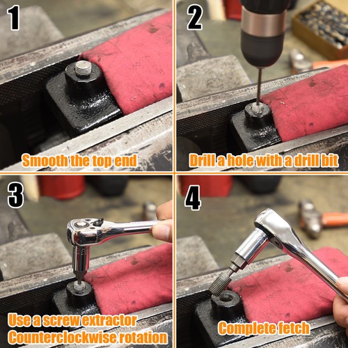 25Pcs Screw Extractor Set Hex Head Multi-Spline Easy Out Bolt Extractor ...