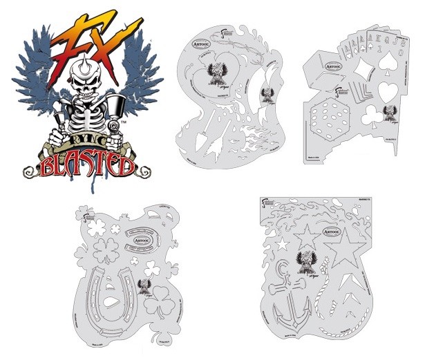 Stencil aerografo ARTOOL Ryno Blasted by Ryan Templeton - SCEGLI IL TUO ...