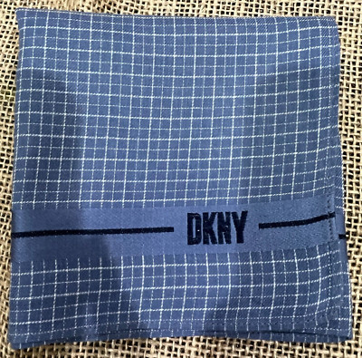 CLASSIC BLUE VINTAGE HANDKERCHIEF MINI CHECKED ART COTTON MEN POCKET ...