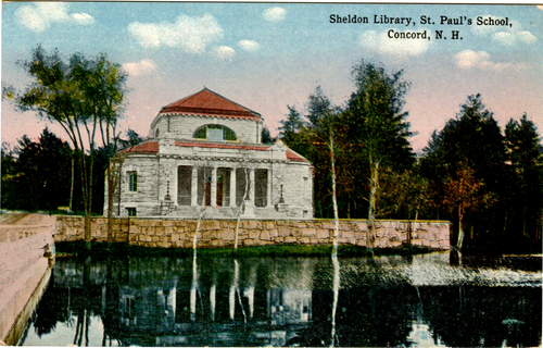 Postcard Sheldon Library St. Paul's School Concord New Hampshire ...