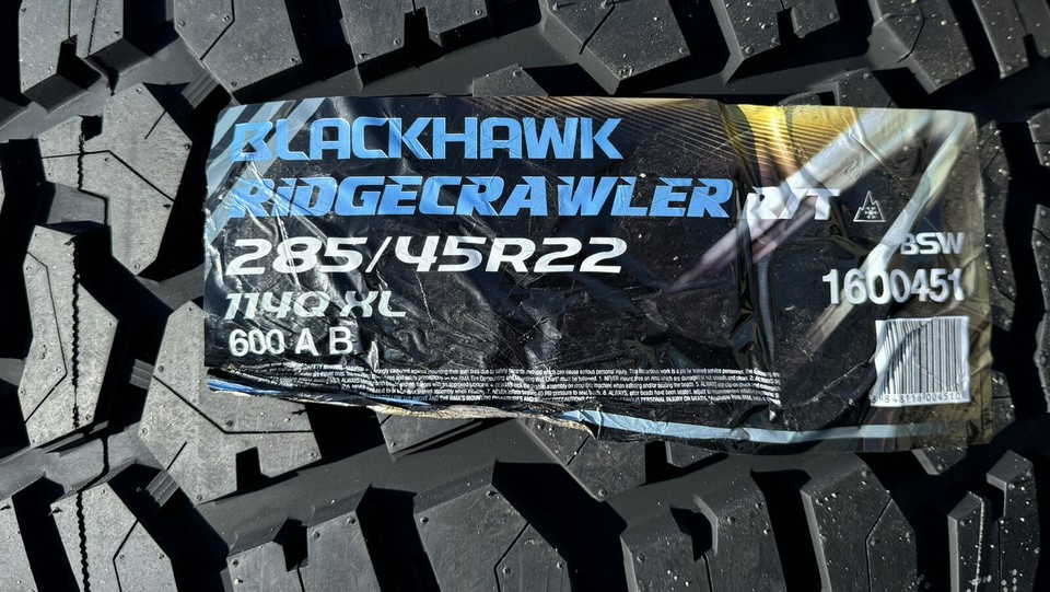Gloss Black 22" CV30 Wheels Blackhawk R/T Tires Chevy Tahoe Silverado ...