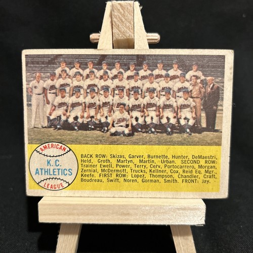 1958 Topps - Second Series Checklist #174 Kansas City Athletics | eBay