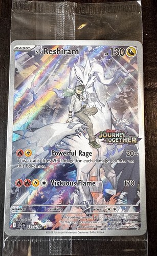 N's Reshiram Stamped Promo - Pokemon Journey Together 167/159 - Sealed ...