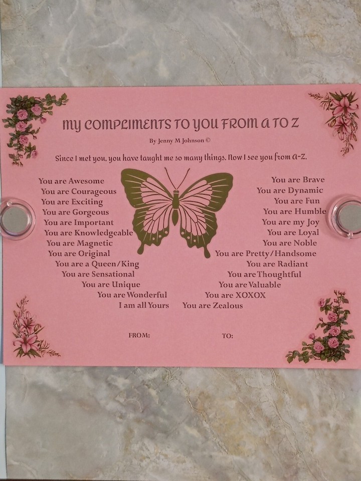 Show Your Affections with an embellished Poster Poem- My Compliments to ...