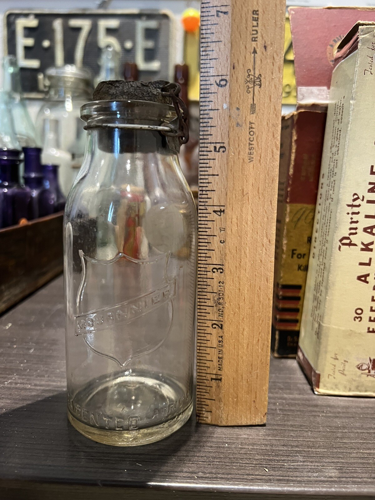 Antique 1921 Patent Mojonnier Milk Test Bottle Chicago Dairy Corked ...