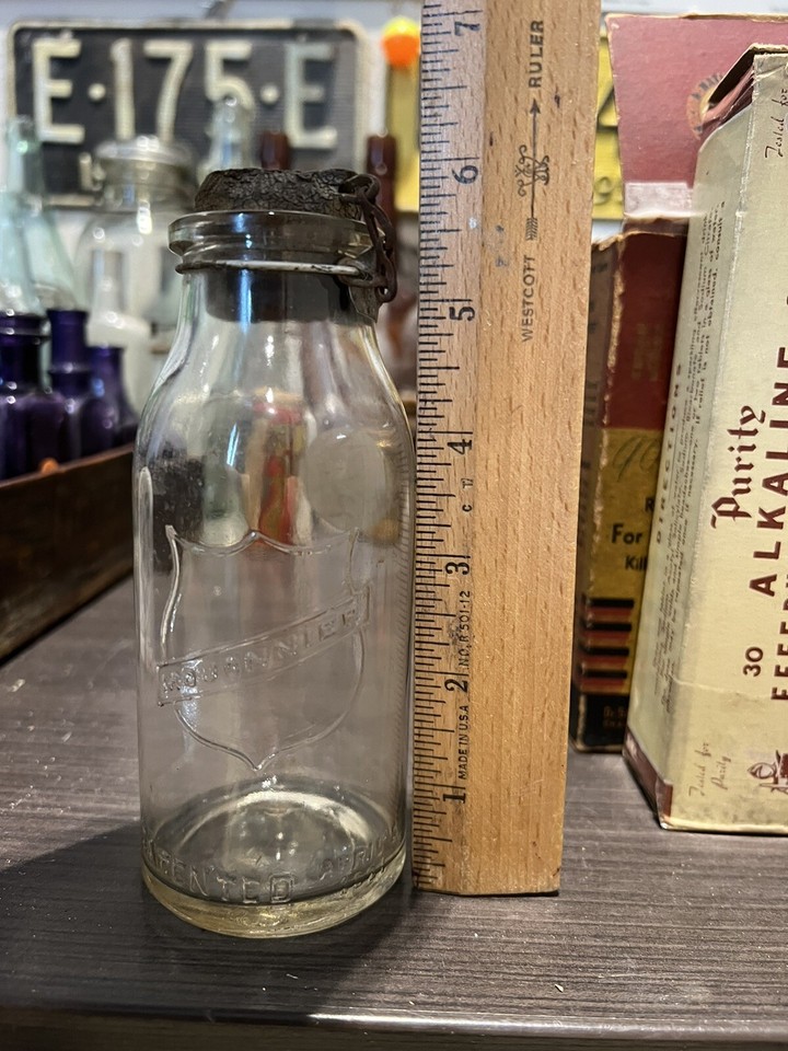 Antique 1921 Patent Mojonnier Milk Test Bottle Chicago Dairy Corked ...