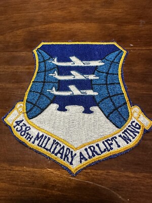 Vintage USAF 438th Military Airlift Wing Patch - McGuire AFB New Jersey ...