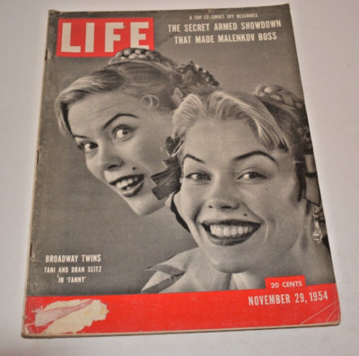 Vintage November 29, 1954 Life Magazine - Broadway Twins Seitz on Cover ...