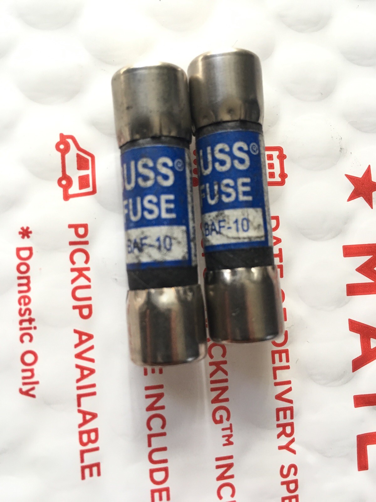 Lot Of 2 Buss Fuse BAF-10, 10 amp 250 volt Fuse - Catalog # BAF10 New ...