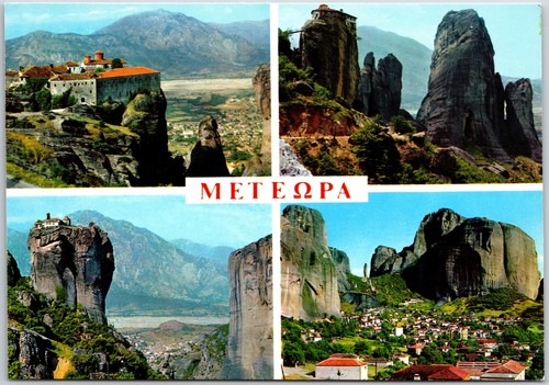Meteora Monastery in Greece Rock Formation Mountain Postcard | eBay