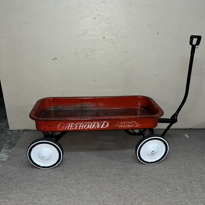 Vintage 1950's Hamilton Greyhound Red Wagon w/ Lifetime Ball Bearings ...