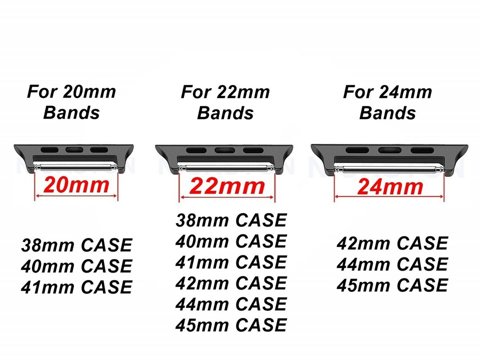 Lug Strap Adapters for Apple Watch 38mm 40 41 42 44mm 45mm 7 6 5 4 3 2 ...