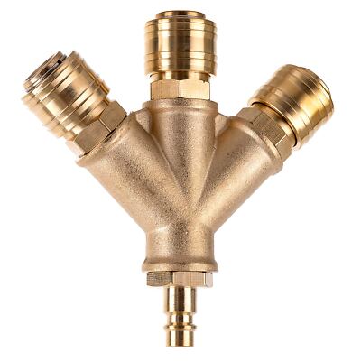 4 Way Air Line Hose Splitter Quick Connector Germany Type Coupling ...