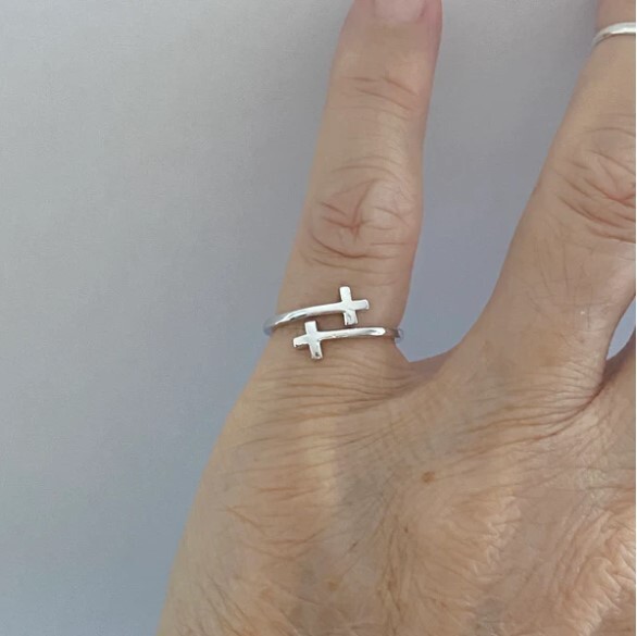Solid Metal Adjustable Sideway Double Cross Toe Ring BLACK FRIDAY GIFT ...