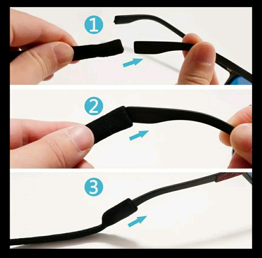 Adjustable Sunglasses Retainer Eyeglasses Strap Black Red Blue Green ...
