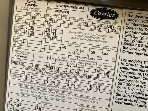 Carrier 48HC Gas/Electric Single-Packaged 6 TON Rooftop Unit ...