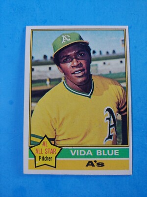 1976 TOPPS BASEBALL #140 VIDA BLUE A'S EX-MINT+ | eBay