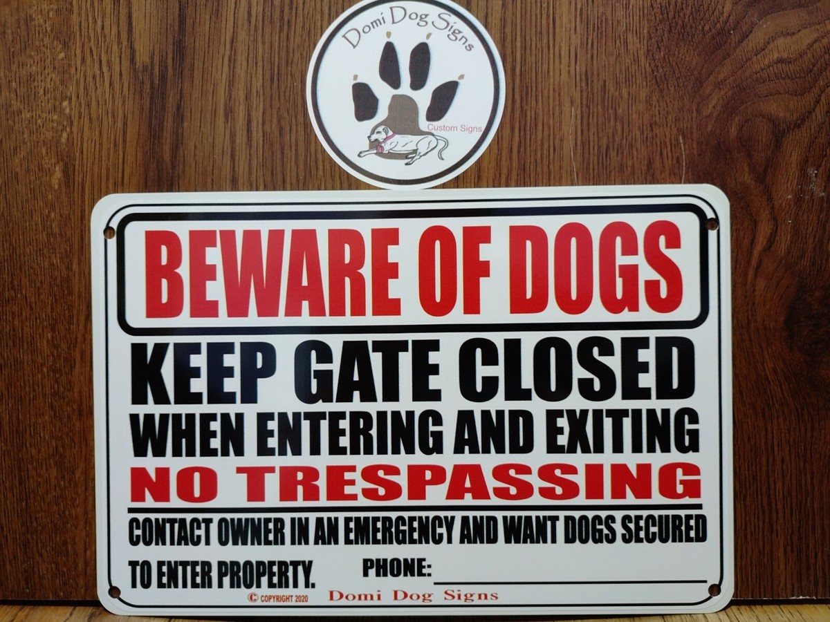 Gate Signs For Dogs