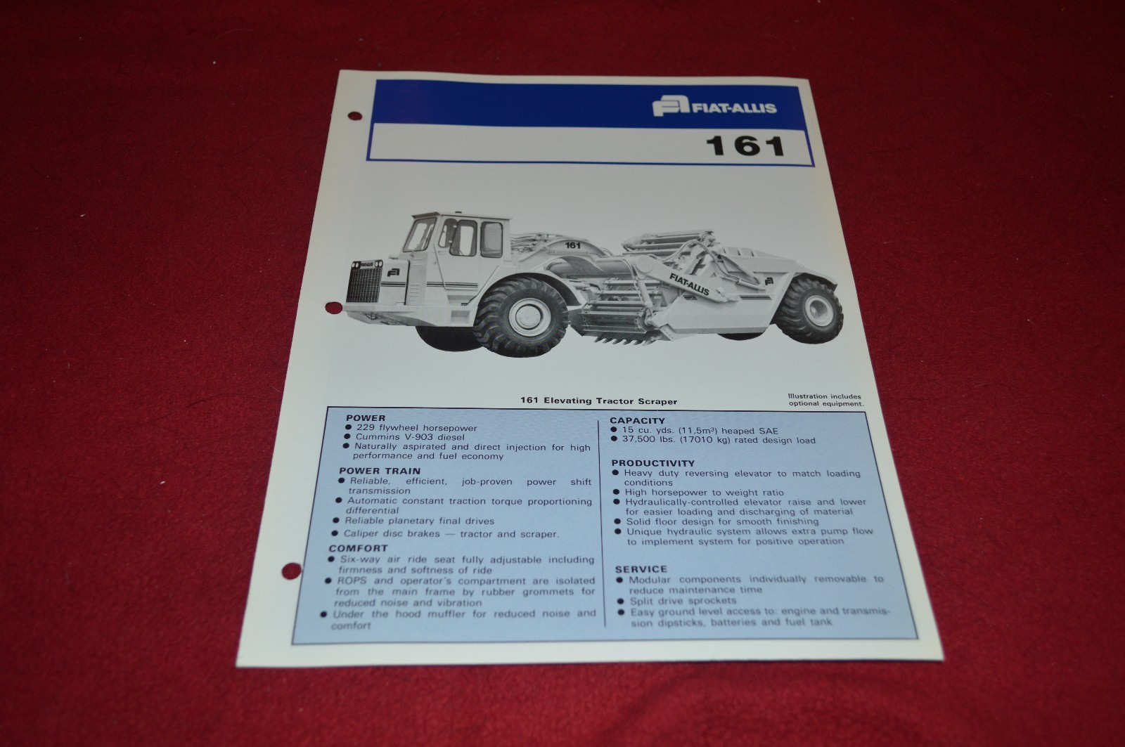Fiat Allis Chalmers 161 Tractor Scraper Dealer's Brochure DCPA2 | eBay