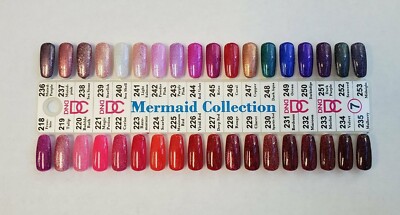 DND DC Mermaid Glitter Gel LED/UV Gel Full Collection 36 pcs + Color ...