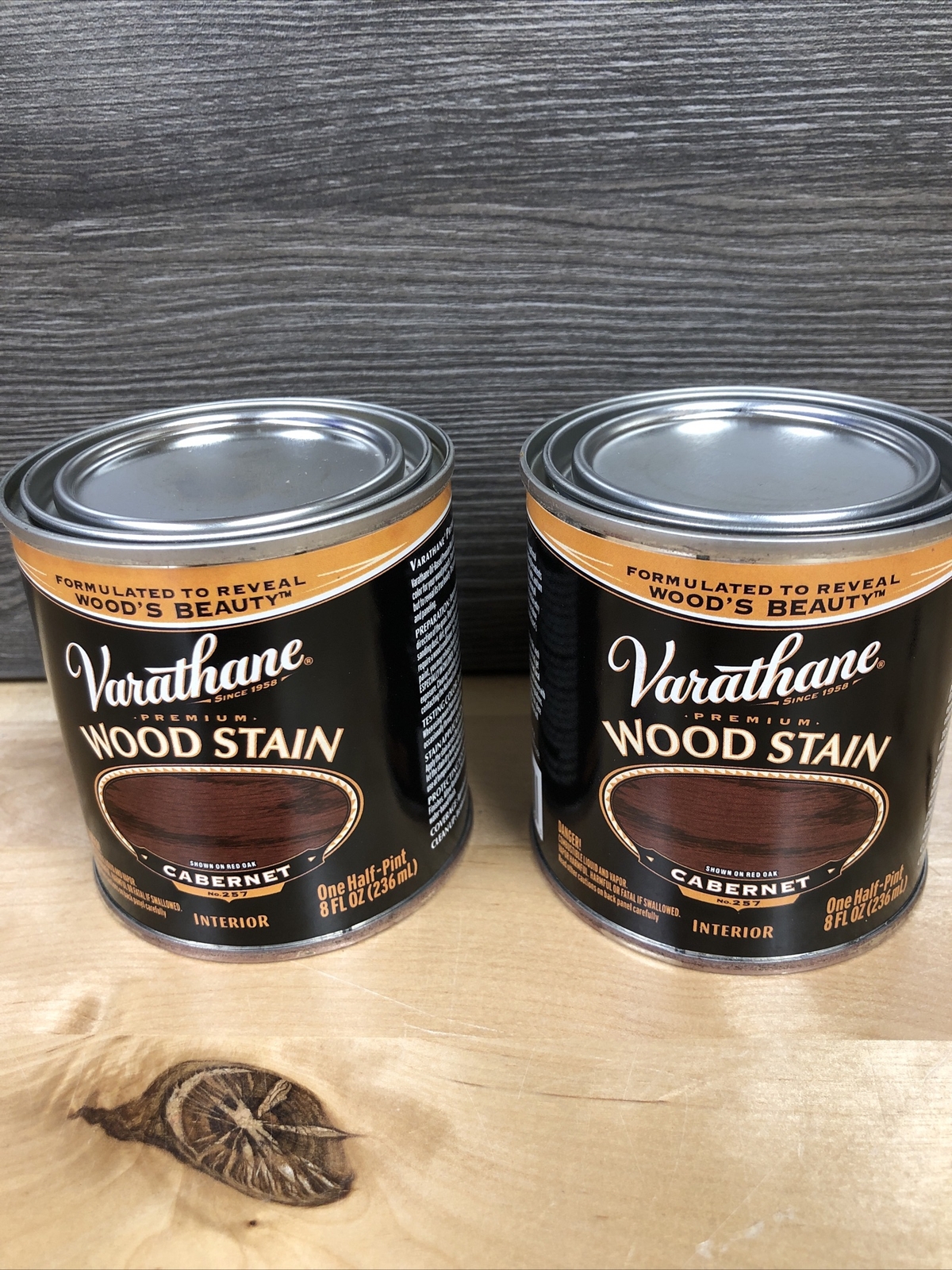 2 Pack Rust-Oleum 1/2PT Varathane Wood Stain Cabernet 211803 New | eBay