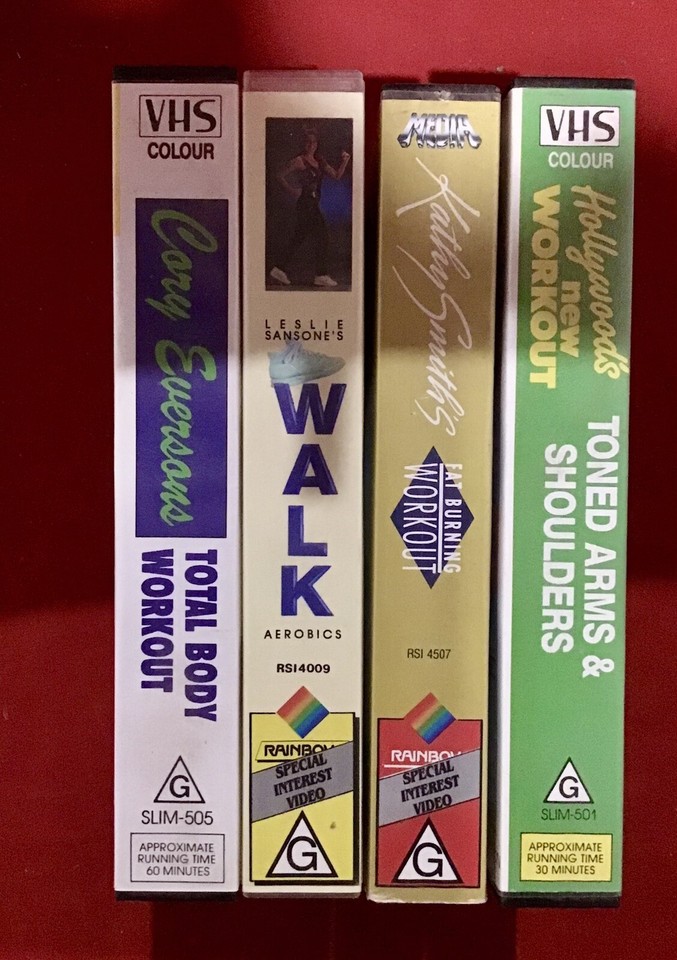 Aerobics Work Out Bulk Lot VHS Retro Vintage Video Cassette Bulk Lot x4 ...