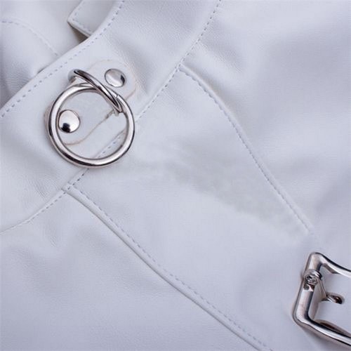White Asylum Straight Jacket Costume S/M L/XL BODY HARNESS Restraint ...