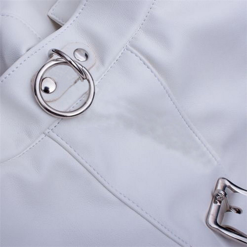 White Asylum Straight Jacket Costume S/M L/XL BODY HARNESS Restraint ...