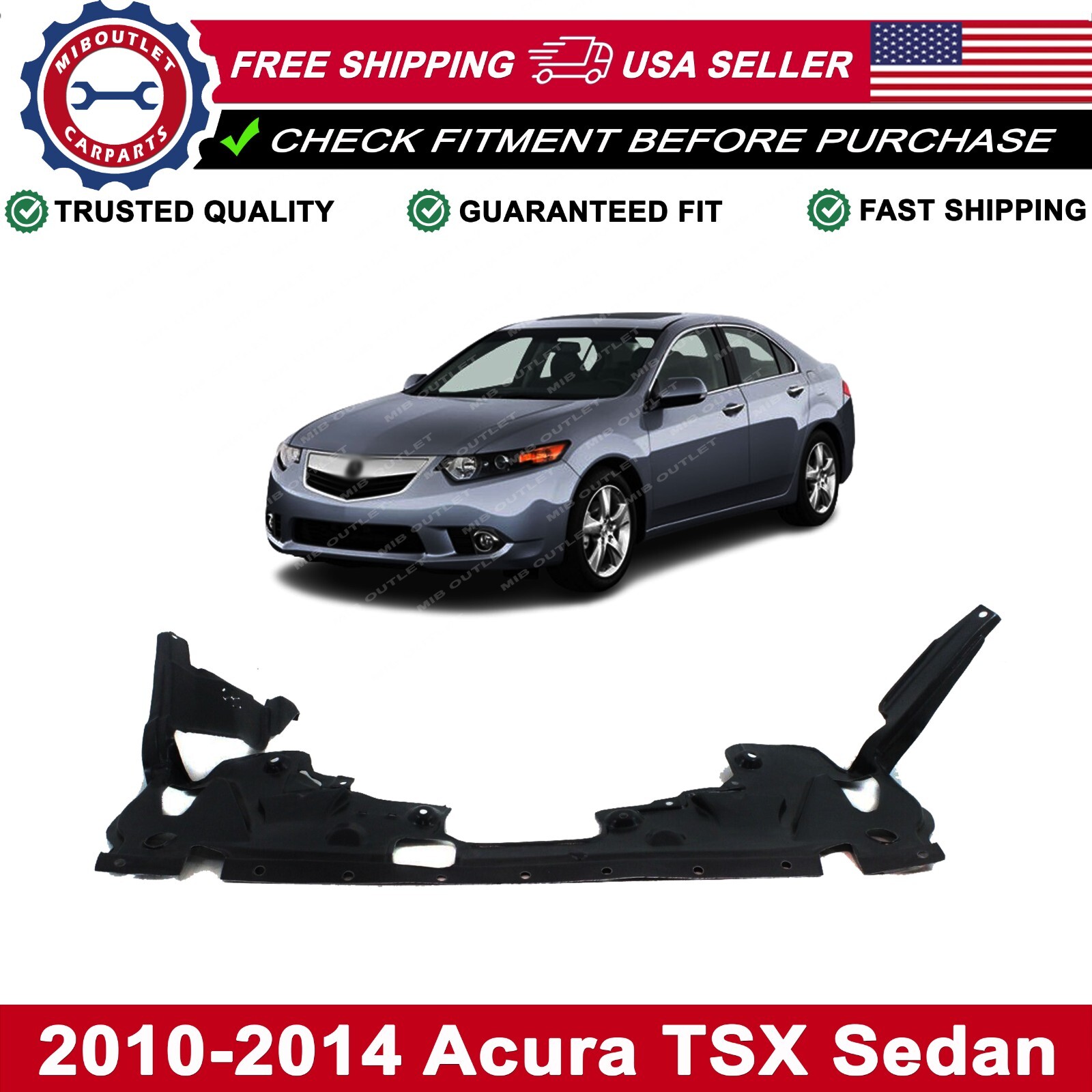Engine Splash Shield Under Cover For 2010-2014 Acura TSX AC1228111 ...