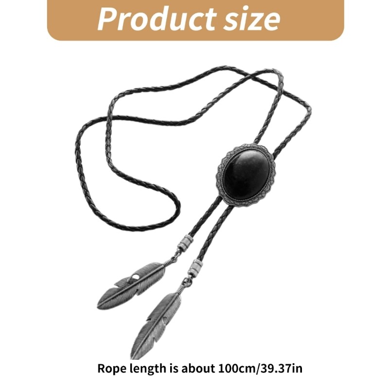 Western Bolo Tie Formal Neckwear Music Concert Rope Necklace Rodeos ...