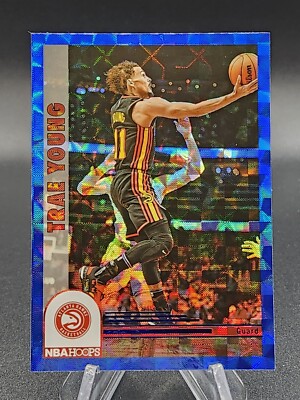 2022-23 Panini NBA Hoops Hyper Blue Asia #291 Trae Young Hawks Tribute ...