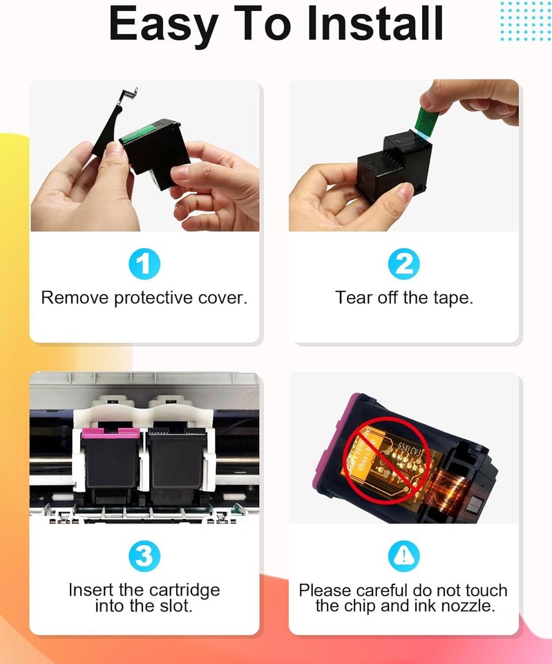 #63XL 63XXL Ink Cartridges for HP Officejet 5258 5255 5252 5260 5212 ...