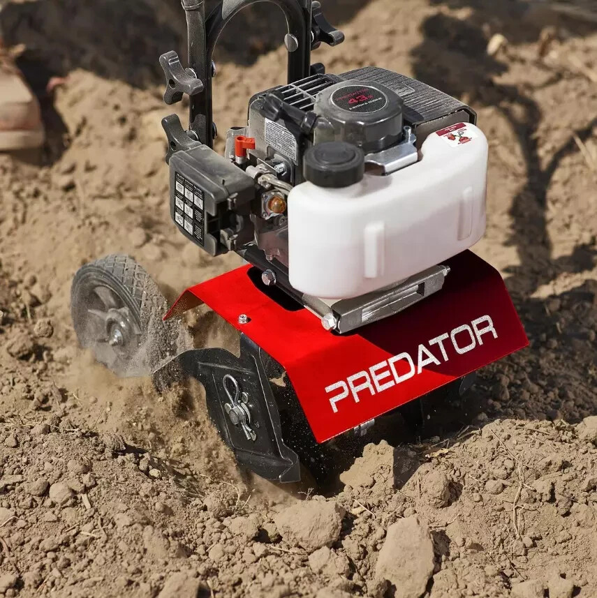 Predator Cultivator Gas Powered 2-stroke Engine 9 in. 43cc Lawn Garden ...