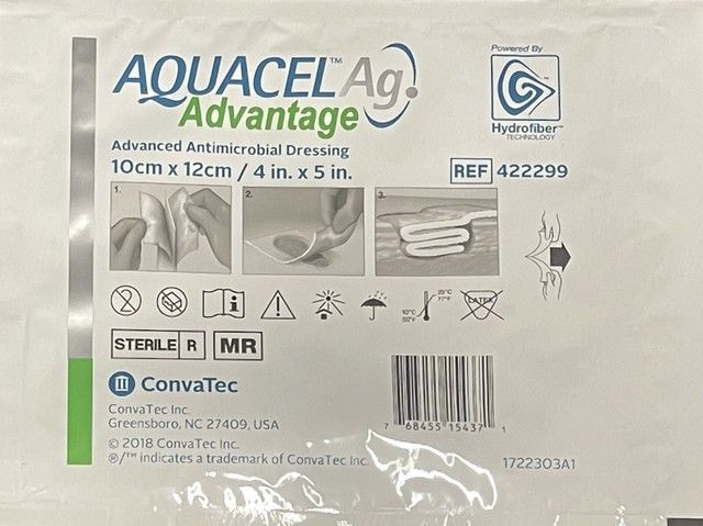ConvaTec Aquacel AG Advantage 4"x5" Wound Dressing - Silver (422299 ...