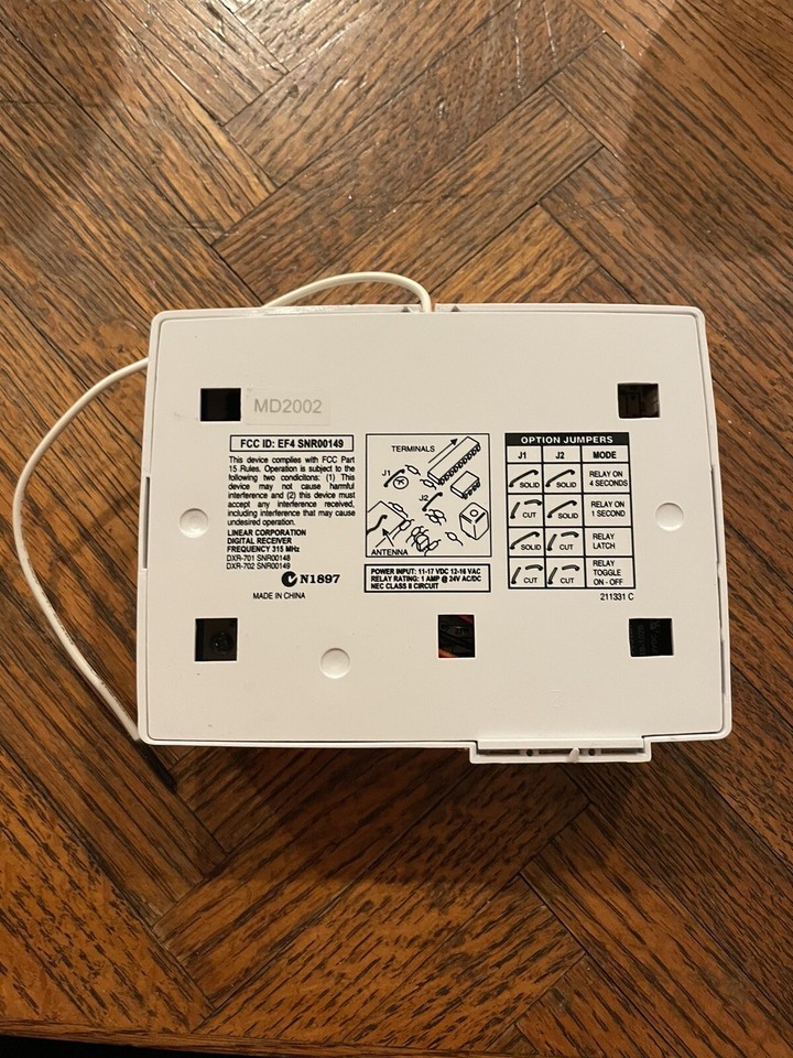 DX Linear 1 Channel Receiver Model DXR-701 Garage Door Security System ...