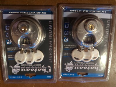 Set of 2 CHATEAU C970 2-3/4" 70mm STAINLESS STEEL SECURITY LOCK 3 KEYS ...
