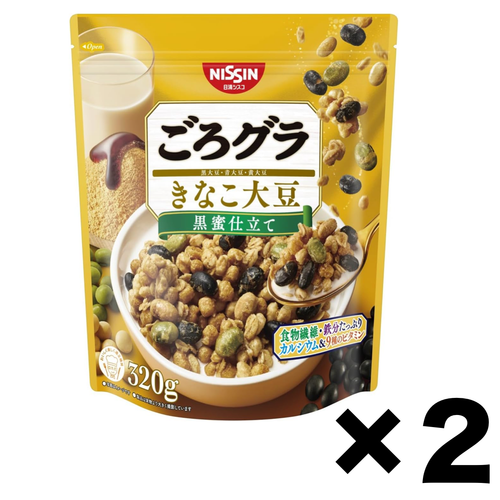 Nissin GoroGra 3Beans Mix Granola 2Pack Set Black/Blue/Yellow 320g Made in Japan | eBay