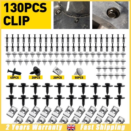 130pc Undertray Clips For BMW 1/3/5/6/7 Under Engine Shield Guard Bolt ...
