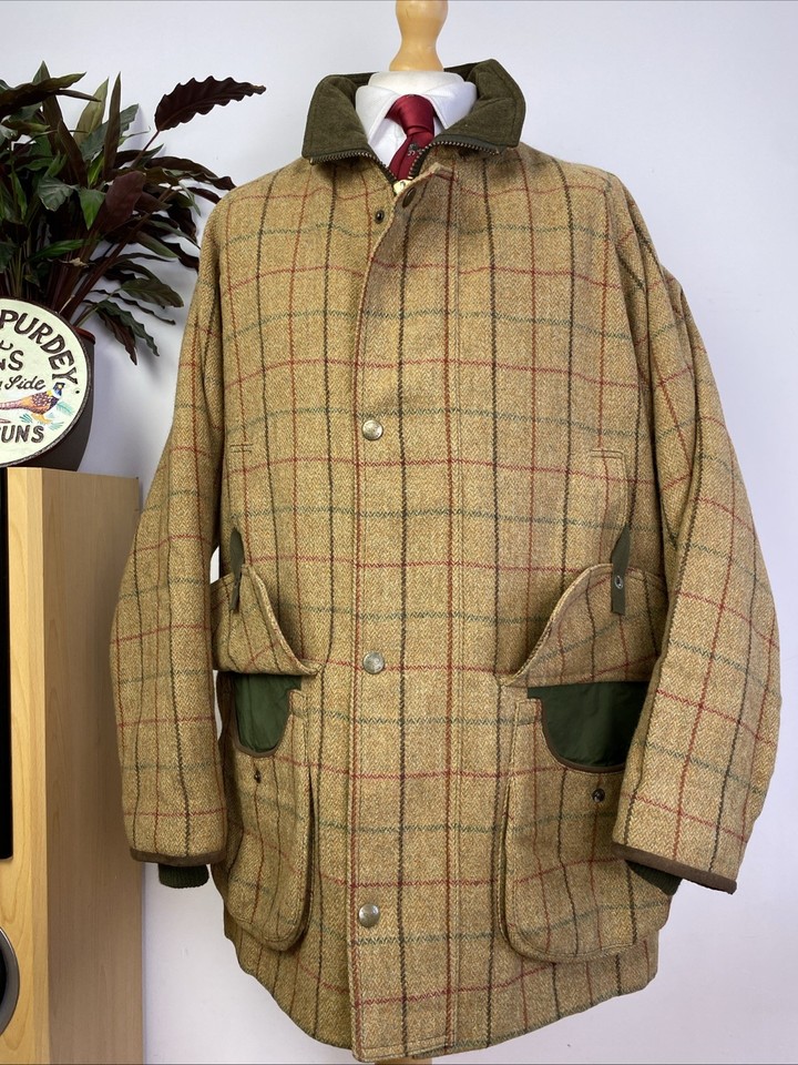 CHRYSALIS Men’s Chiltern Tweed FIELD COAT Jacket (XL) Hunting Country ...