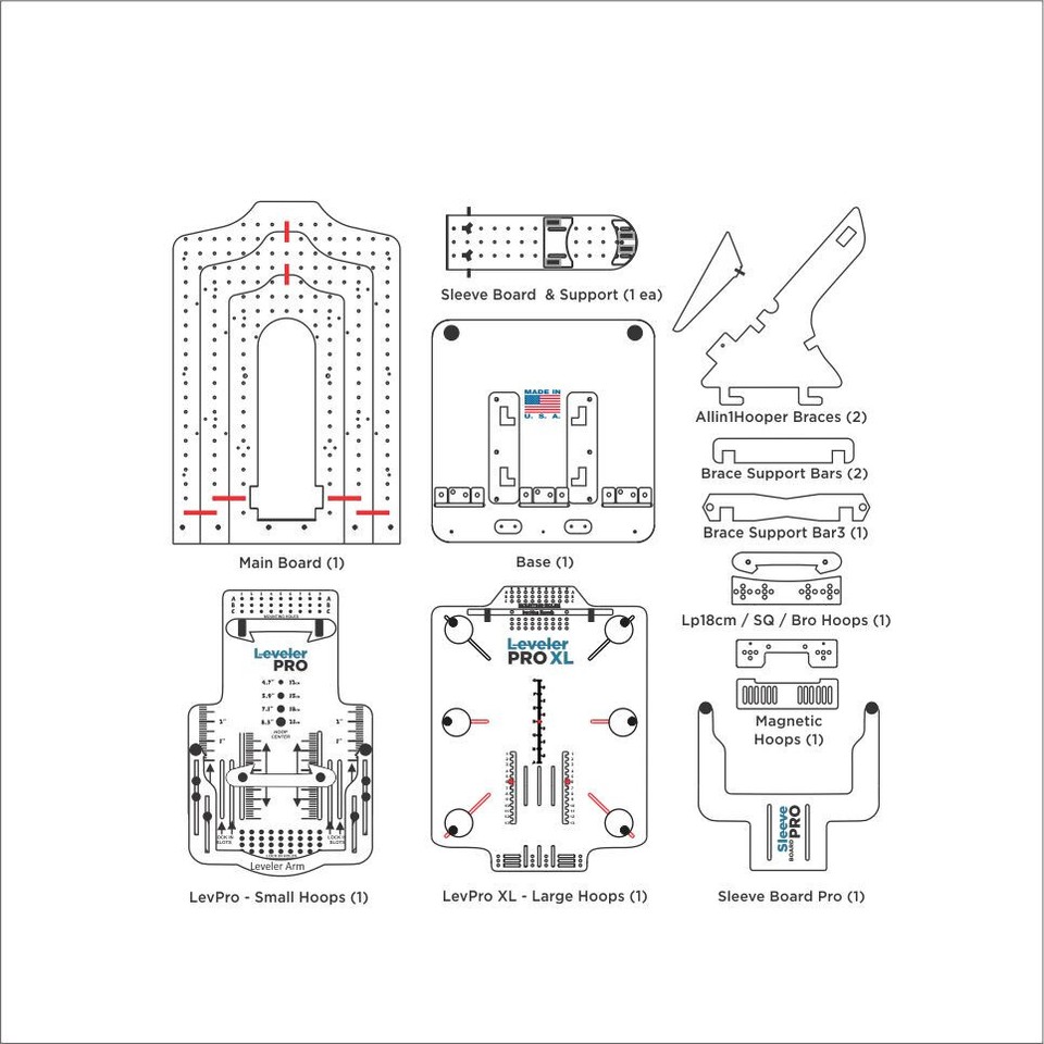 All in 1 Hooper Pro Starter Kit - Embroidery Hooping Station - Hooping ...
