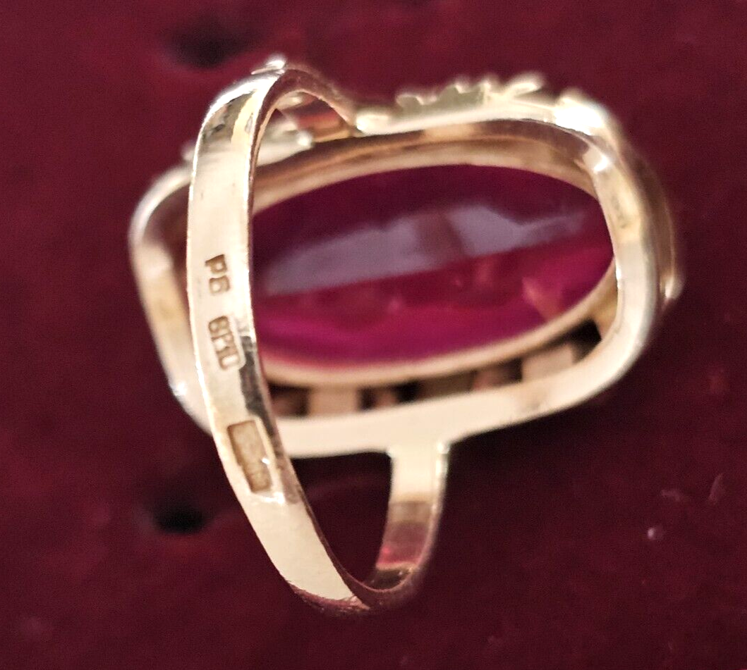 USSR Vintage Original Rose Gold Ring with Ruby 583 14K 1970s | eBay