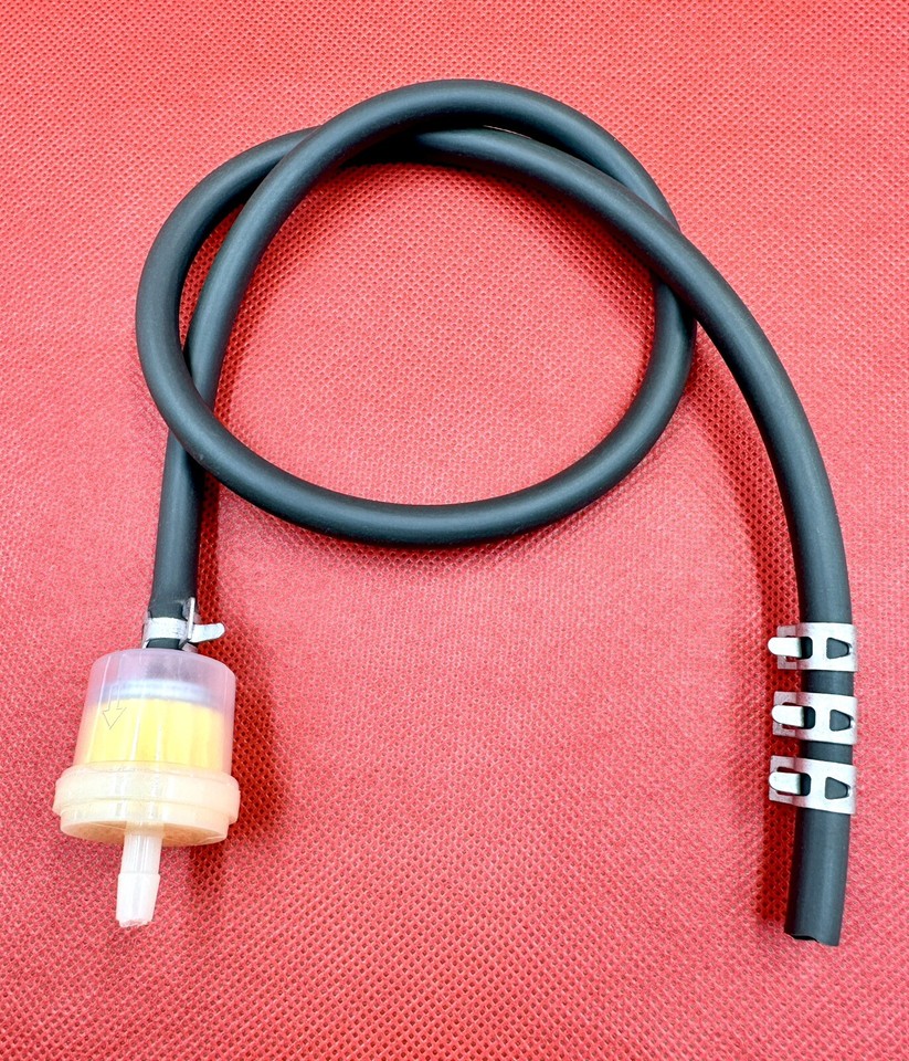 2ft 3/16" x 5/16" Gas Fuel Line Hose for Lawn Mower Generator w 4 Clips ...