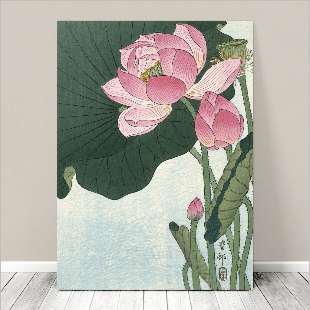 Japanse Lotus Schilderij