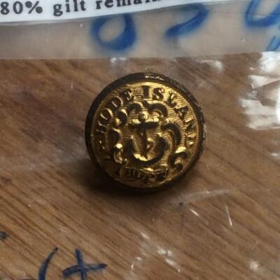 Civil War Rhode Island Military Cuff Button-Dug Fort Macon N.C. | eBay