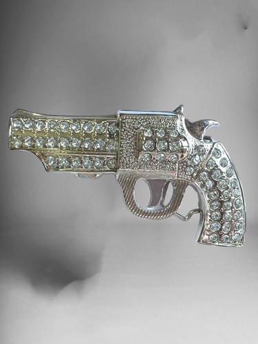 Rhinestones Gun Western Buckle Belt Buckle Hebilla Vaquera Pistola Con ...