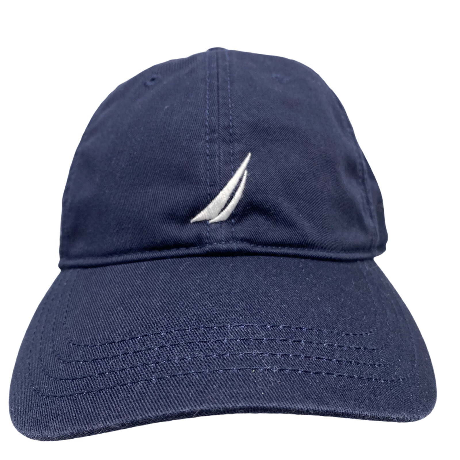 Nautica Navy Blue Baseball Hat White Sailboat Logo Adjustable | eBay