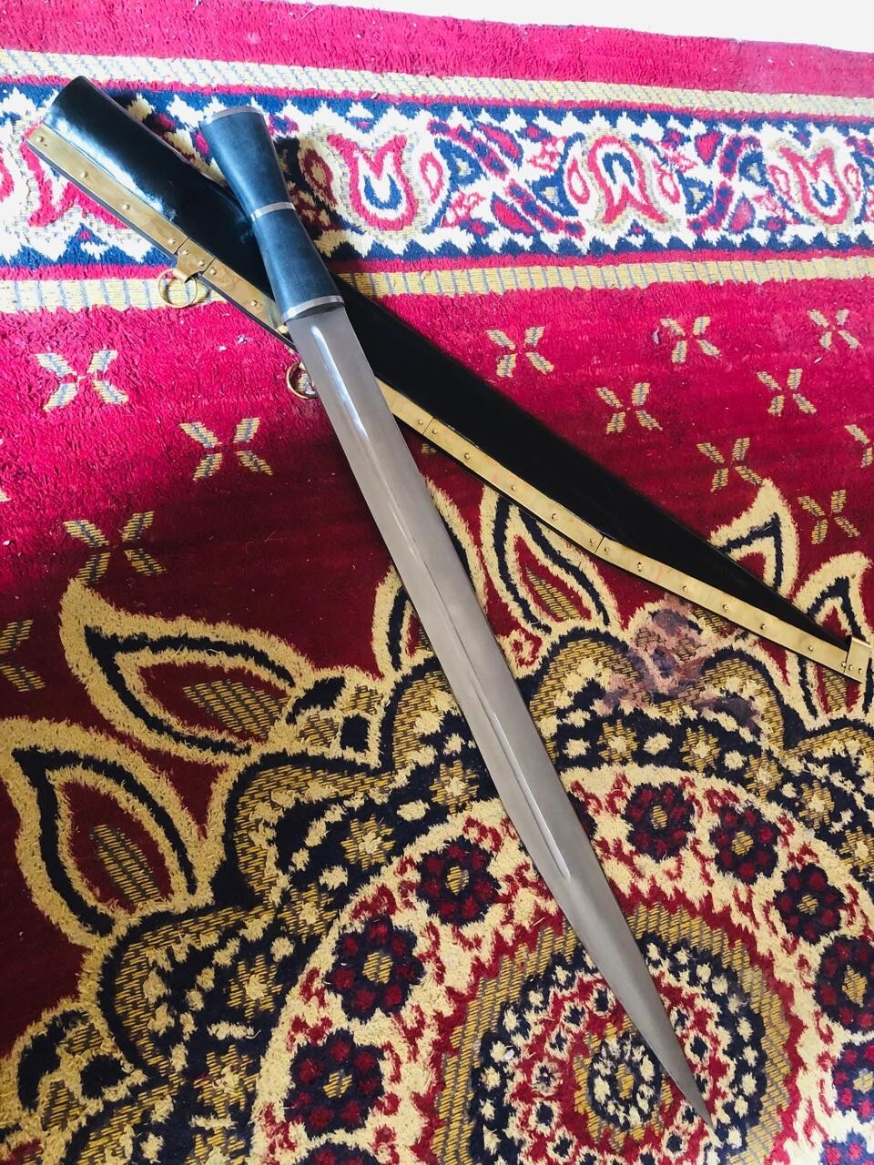 Awesome Handmade 32 inches D2 Steel Hunting Seax Sword with sheath | eBay