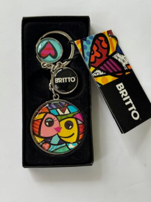 Romero Britto Key chain Keychain: Deeply in Love * NEW * Gift Boxed | eBay